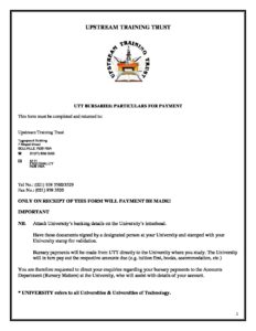 UTT Payment Form | Bursaries South Africa