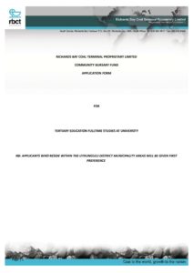 RBCT Bursary Application Form | Bursaries South Africa