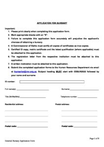 Railway Safety Regulator Bursary Application Form 2022 | Bursaries ...