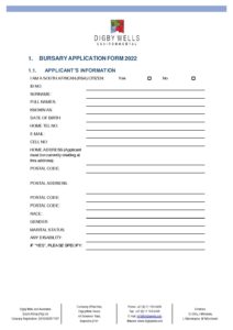 Digby Wells Bursary Application Form 2022 | Bursaries South Africa
