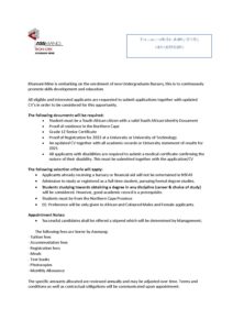 Assmang Khumani Mine Bursary Application 2022 (for students with ...