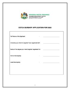 KZN EDTEA Bursary Application Form 2022 | Bursaries South Africa