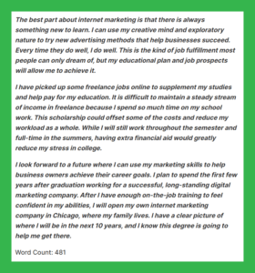 500 word article example part 2 | Bursaries South Africa