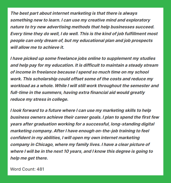 500 word article example part 2 | Bursaries South Africa