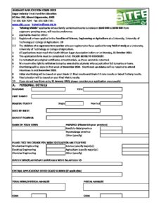 SITFE Bursary Application Form 2023 | Bursaries South Africa