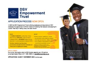 DSV Empowerment Trust Bursary Application Form 2023 | Bursaries South ...