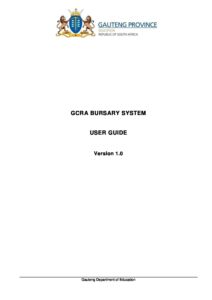 GCRA Bursary User Guide | Bursaries South Africa