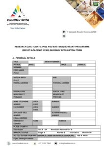 FoodBev SETA Bursary Application Form 2023 | Bursaries South Africa