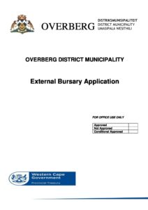 Overberg District Municipality Bursary Application Form 2023 ...
