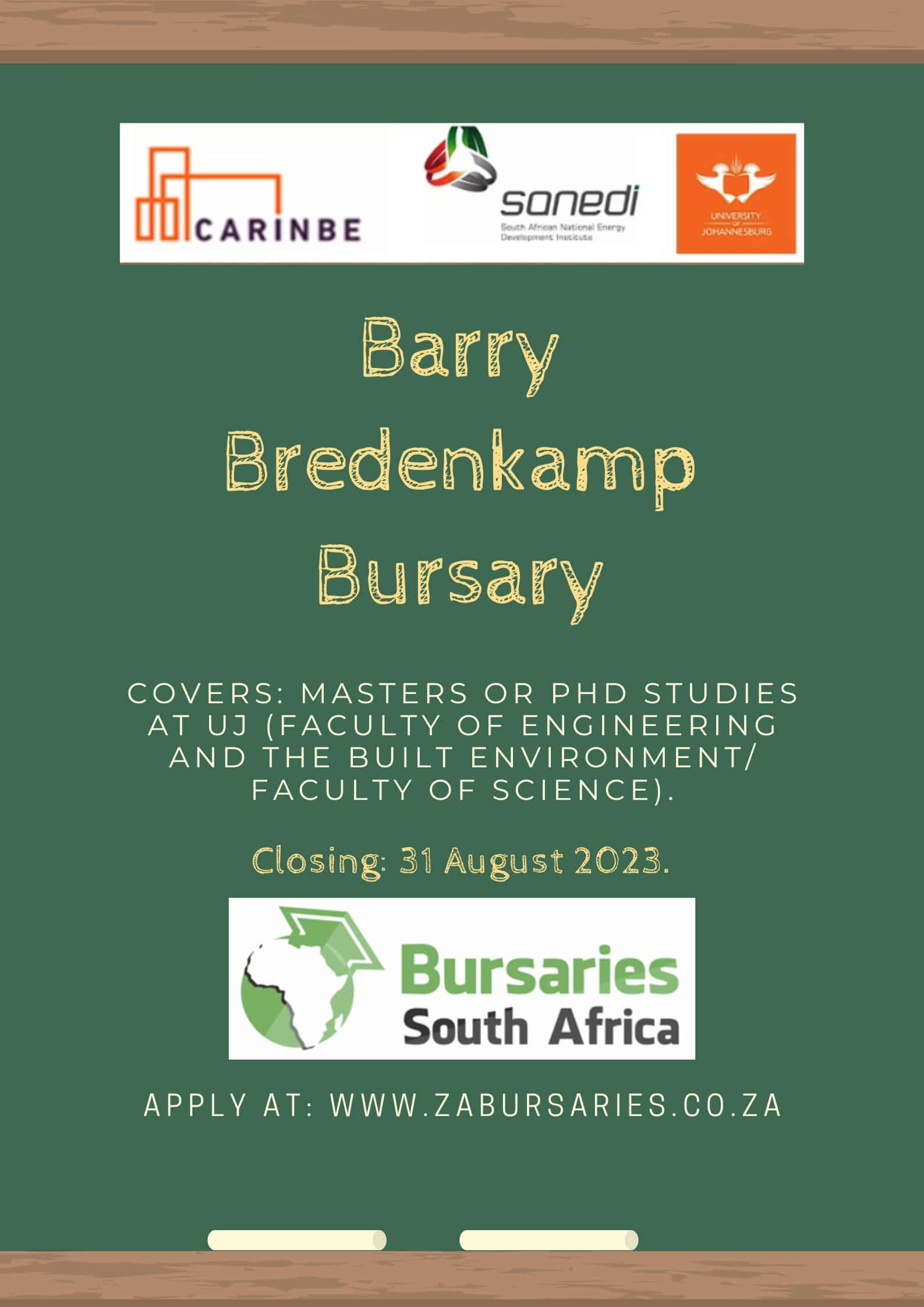 Barry Bredenkamp Bursary Poster 31 august 2023 | Bursaries South Africa