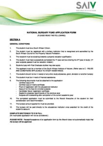 SAIV Bursary Application Form | Bursaries South Africa