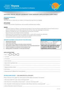Knysna Municipality Bursary Application Form 2024 | Bursaries South Africa