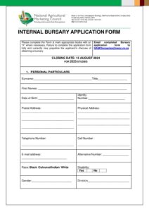 NAMC Bursary Application Form 2025 (Internal) | Bursaries South Africa