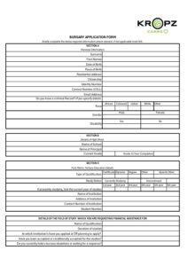 Kropz Bursary Application Form 2025 | Bursaries South Africa