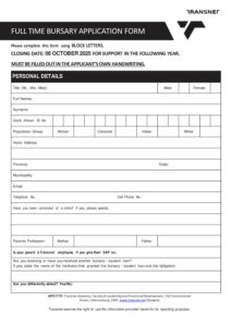 Transnet Bursary Application Form 2026_compressed | Bursaries South Africa